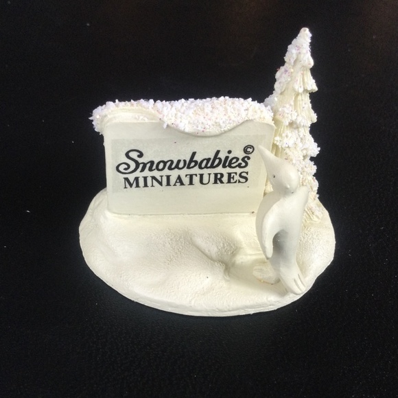 Department 56 | Holiday | Vintage Snowbabies Miniatures Snowbabies Sign ...